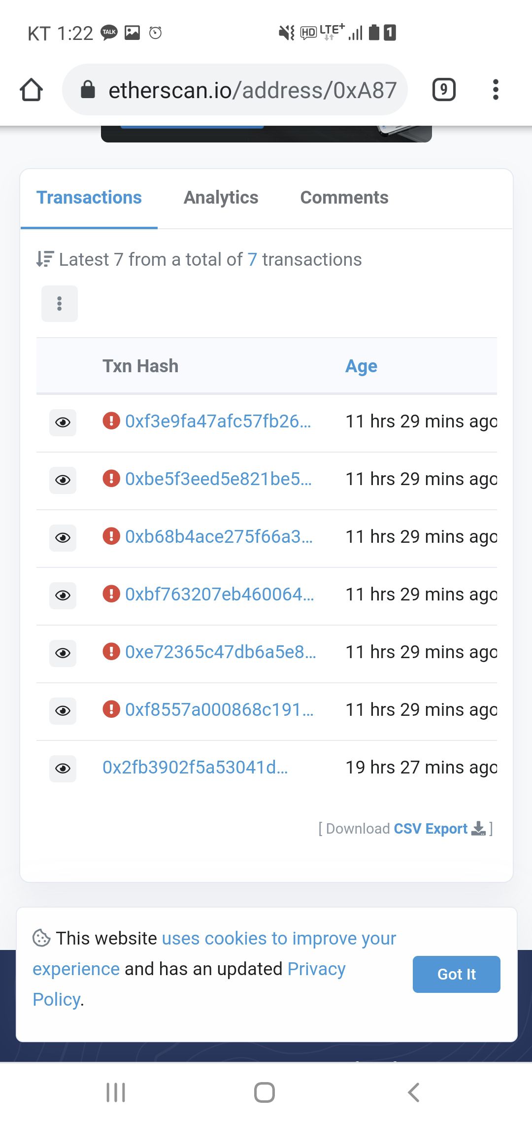 메타마스크 스왑을 처음해본 사람입니다. 도움부탁드려요 - Cobak Coin Community, Cry...